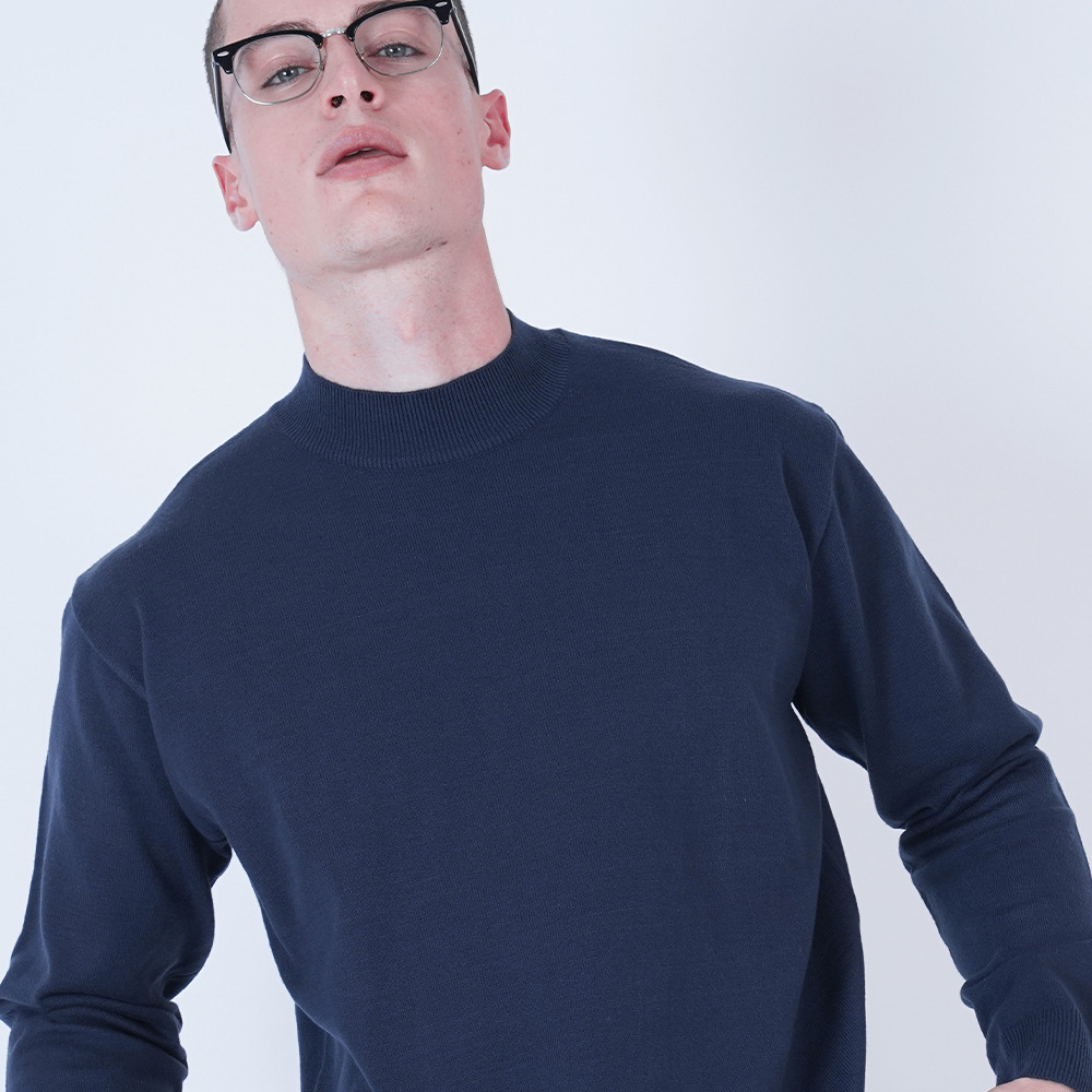 Heavy Basic Half-Neck (Navy) - HAGO(하고)