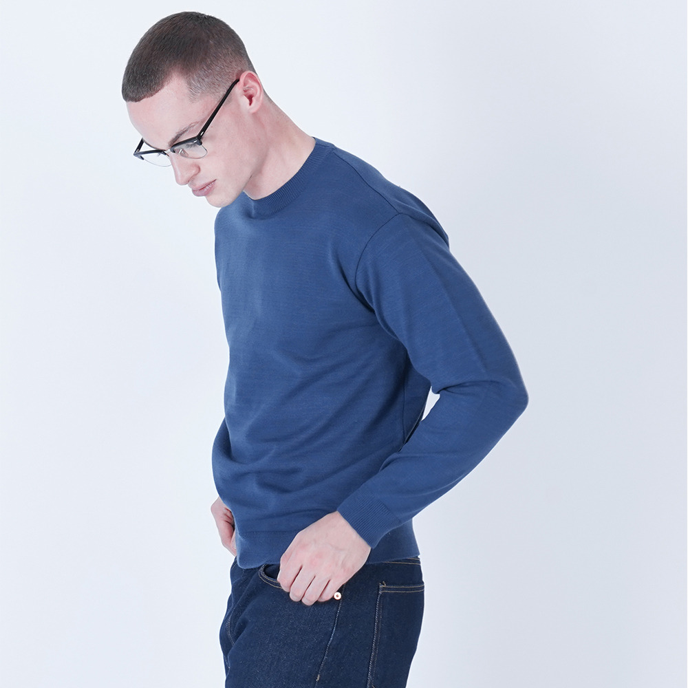 Heavy Basic Round Knit (Deep Blue) - HAGO(하고)