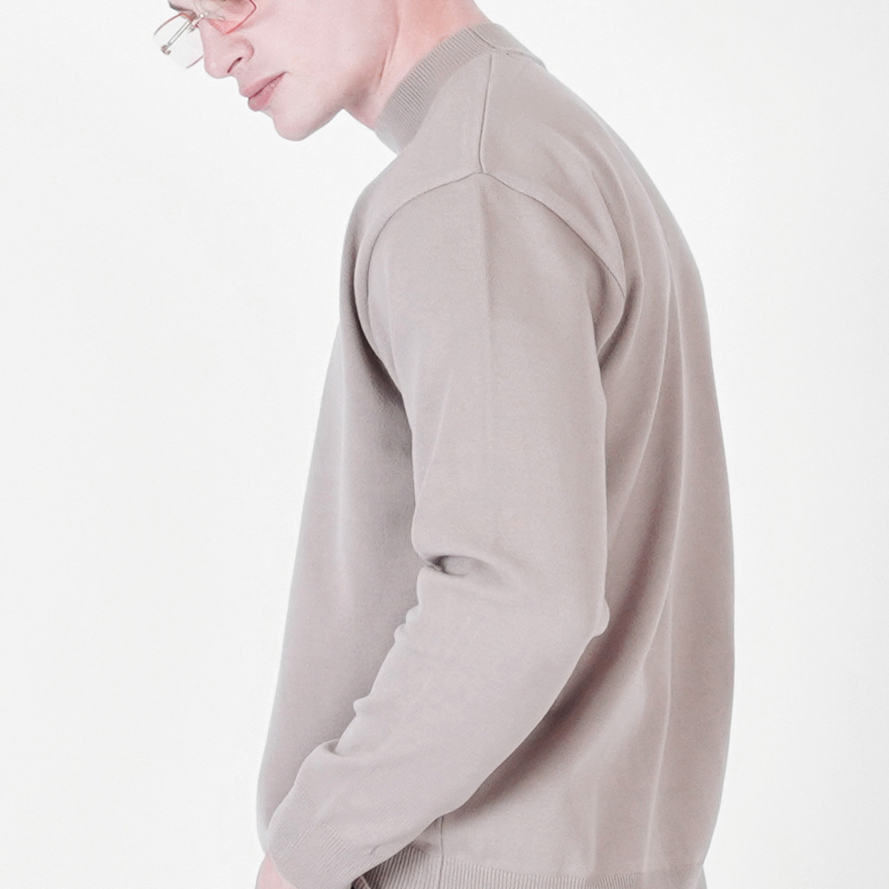 Heavy Basic Half-Neck (Beige) - 하고(HAGO)