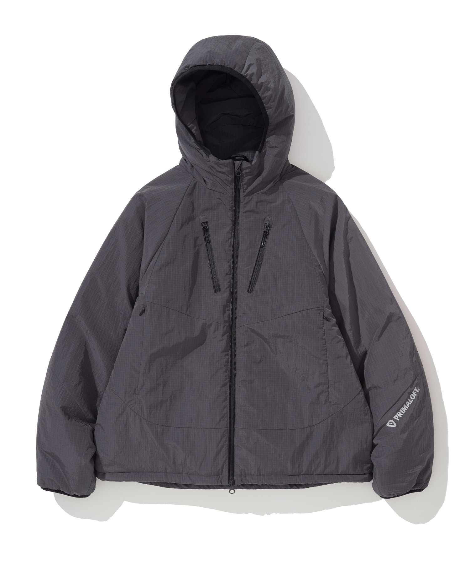 primaloft hood jacket charcoal - 하고(HAGO)
