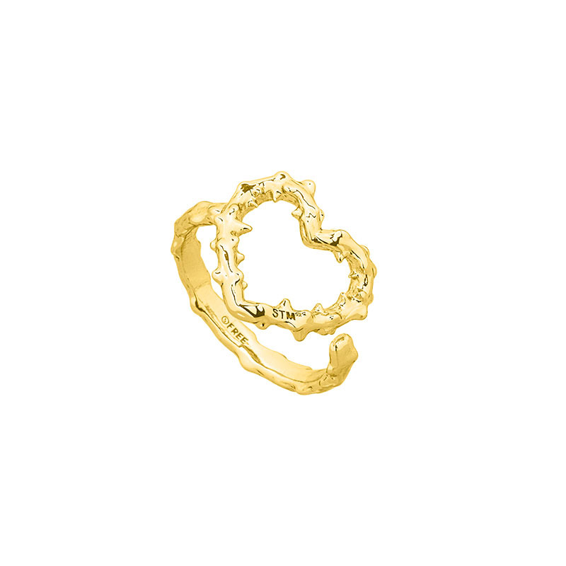 NO.611 [GOLD] SPIKY HEART RING - HAGO(하고)