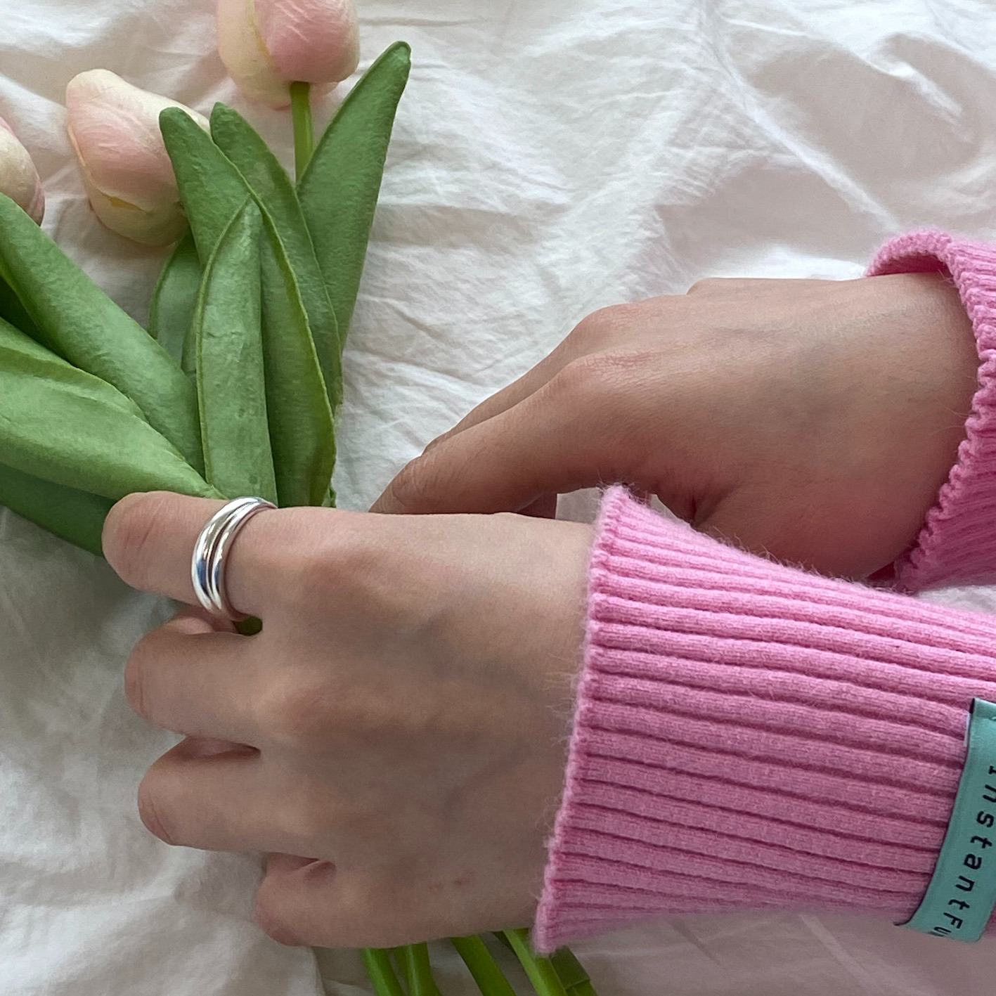 [925silver]Volume layered ring - 하고(HAGO)