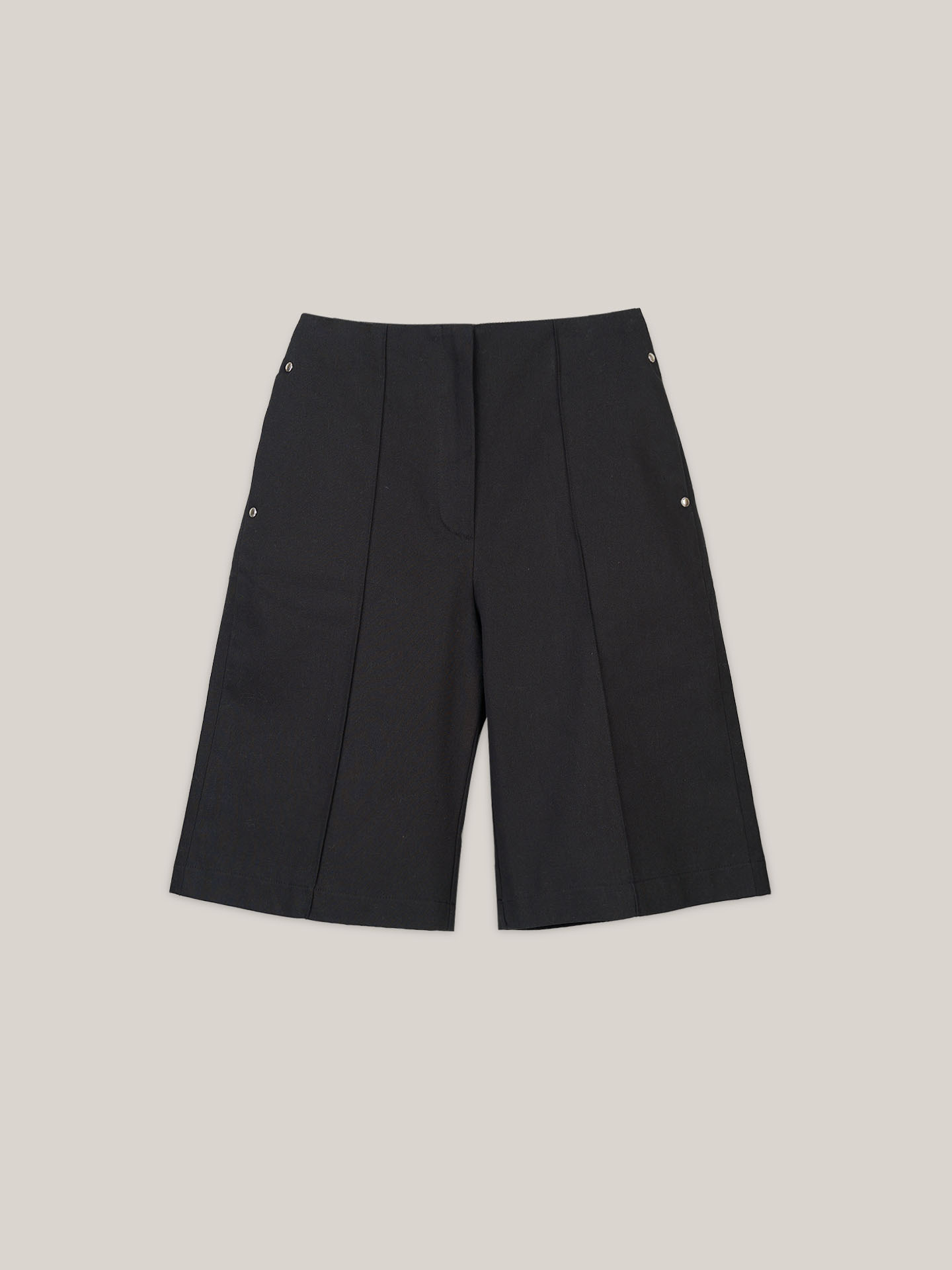 Washing bermuda pants [ Black ] - HAGO(하고)
