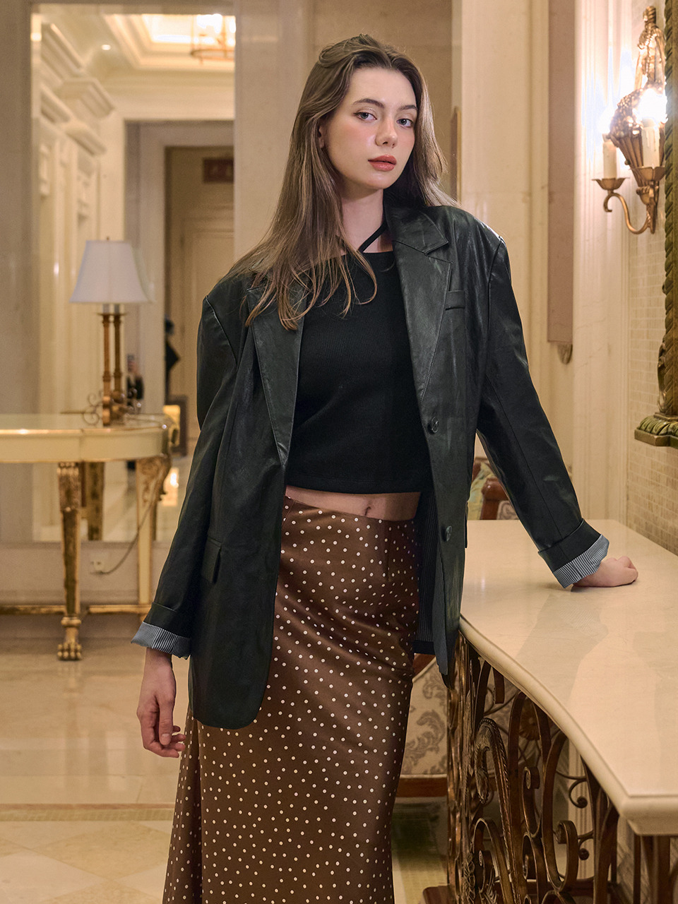 ANNA Leather Jacket(애나)_BLACK - 하고(HAGO)