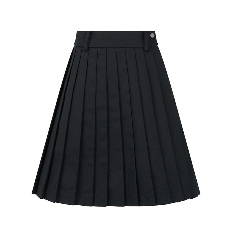 PLEATED MIDI BUTTON LAYERED SKIRT - HAGO(하고)
