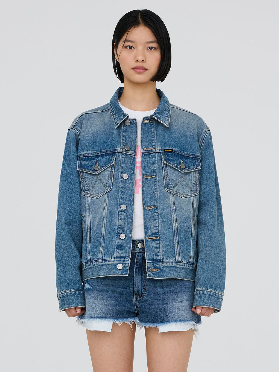(UNI) Standard Washed Denim Jacket Indigo Medium - 하고(HAGO)
