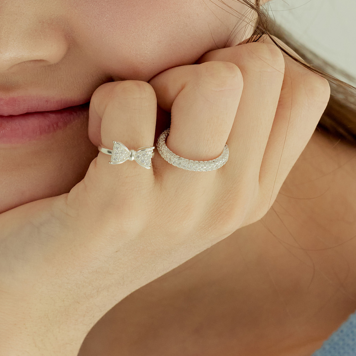 [925silver]Twinkle pave cubic ring - 하고(HAGO)