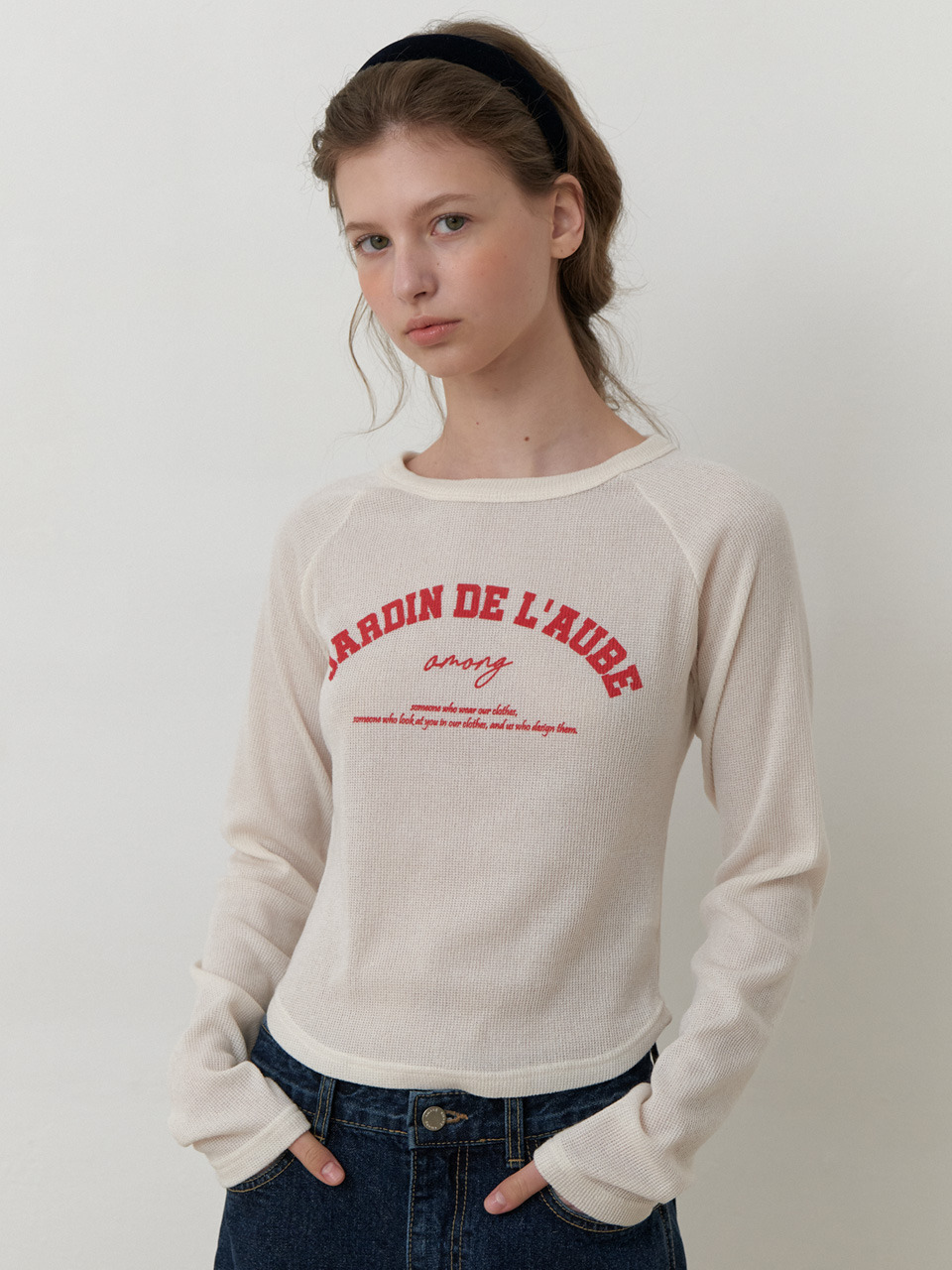 [단독~2/23]A RAGLAN LONG SLEEVE T_RED - 하고(HAGO)