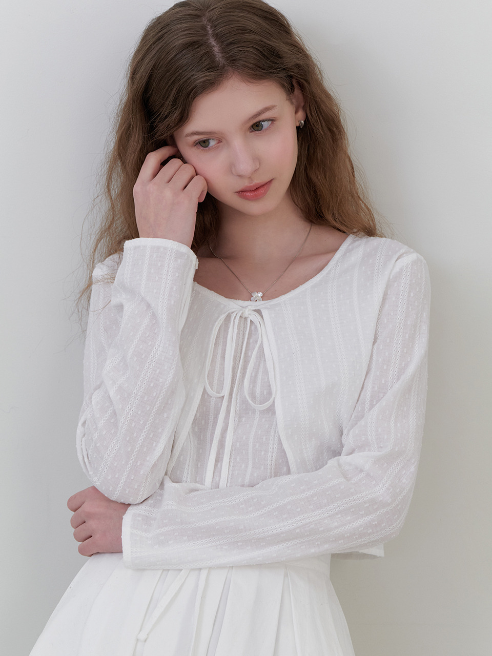 [단독~4.24]Love lace blouse set (white) - HAGO(하고)