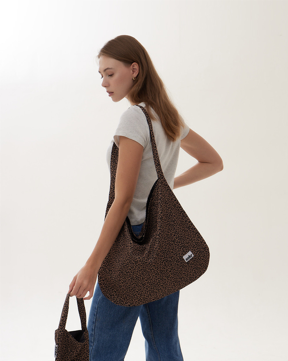 Leopard Easy Big Bag (Brown) - HAGO(하고)