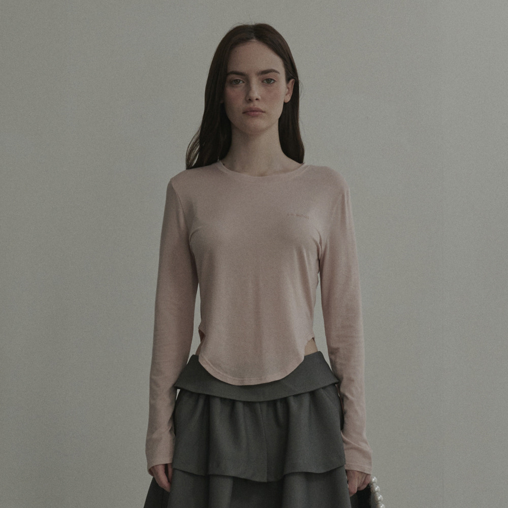 [2/28 예약발송]Milky Corset Lined T-shirt-Pink - 하고(HAGO)