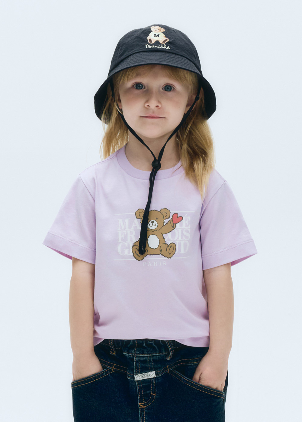 KIDS BEAR CLASSIC LOGO TEE lavender - HAGO(하고)