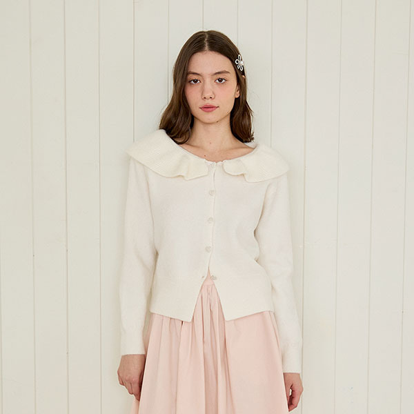 HEART PUDDING CARDIGAN_IVORY - 하고(HAGO)