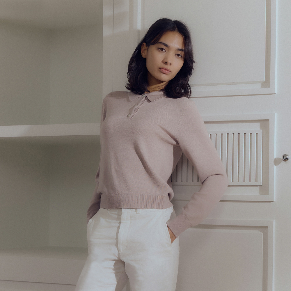 파인 울 카라 니트 3color - 하고(HAGO)