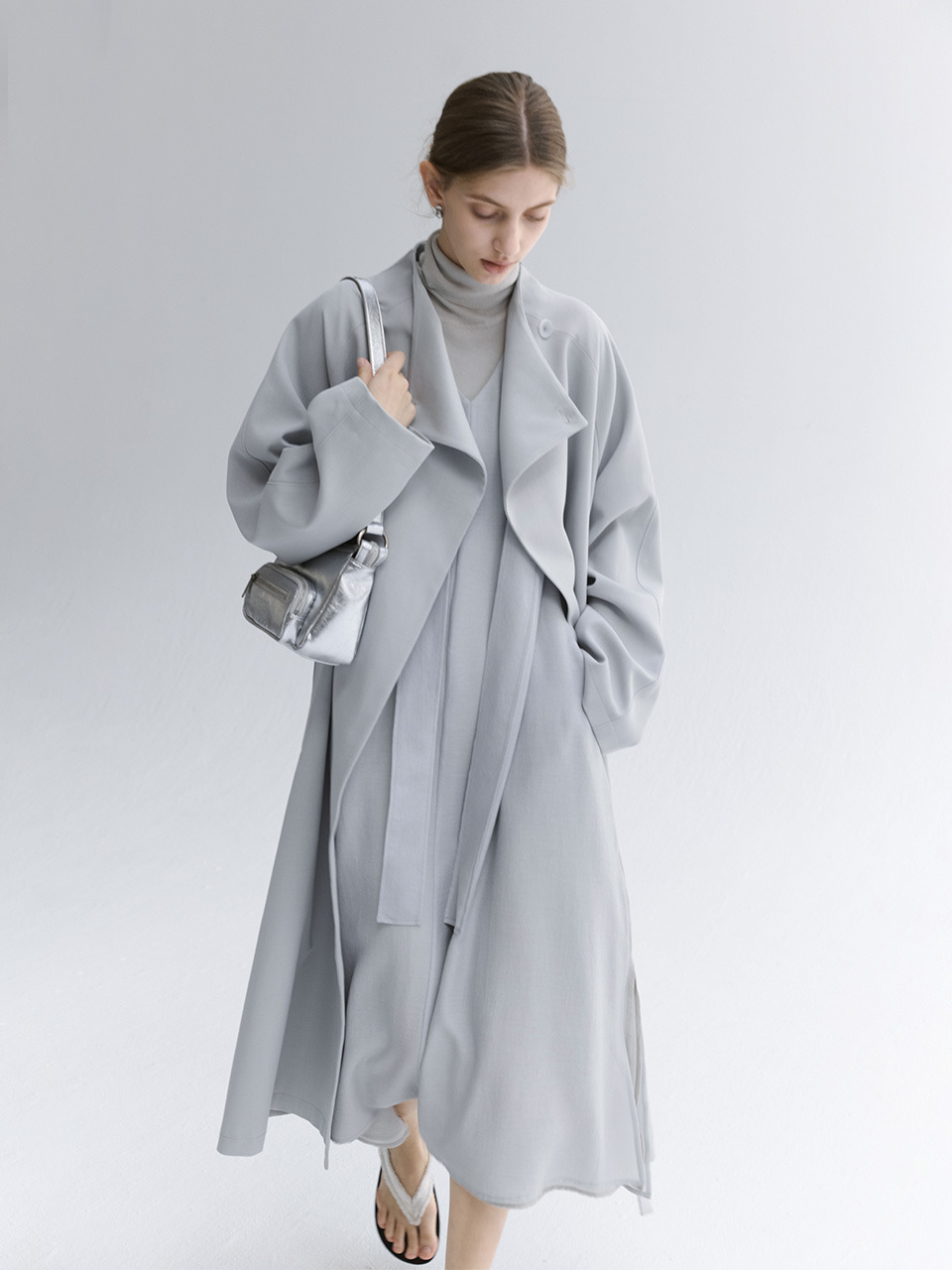 4/17예약배송_TG_Collarless design trench coat_2color - HAGO(하고)