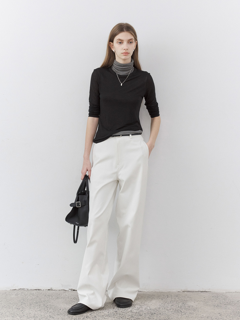 [주말특가]TG_Basic white wide pants - HAGO(하고)