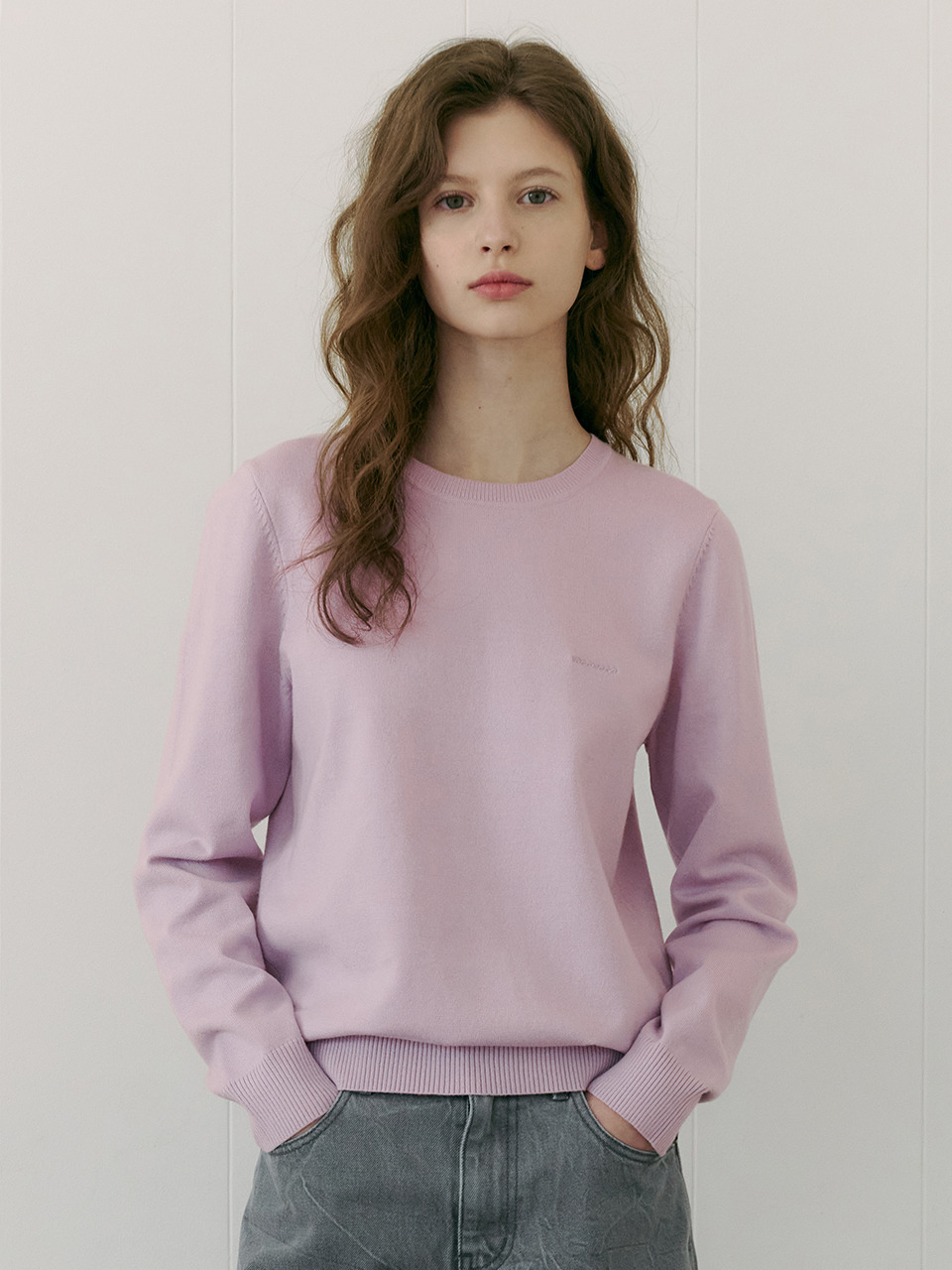 Basic Round-neck Knit Pullover VC2512PO602M_2color - HAGO(하고)