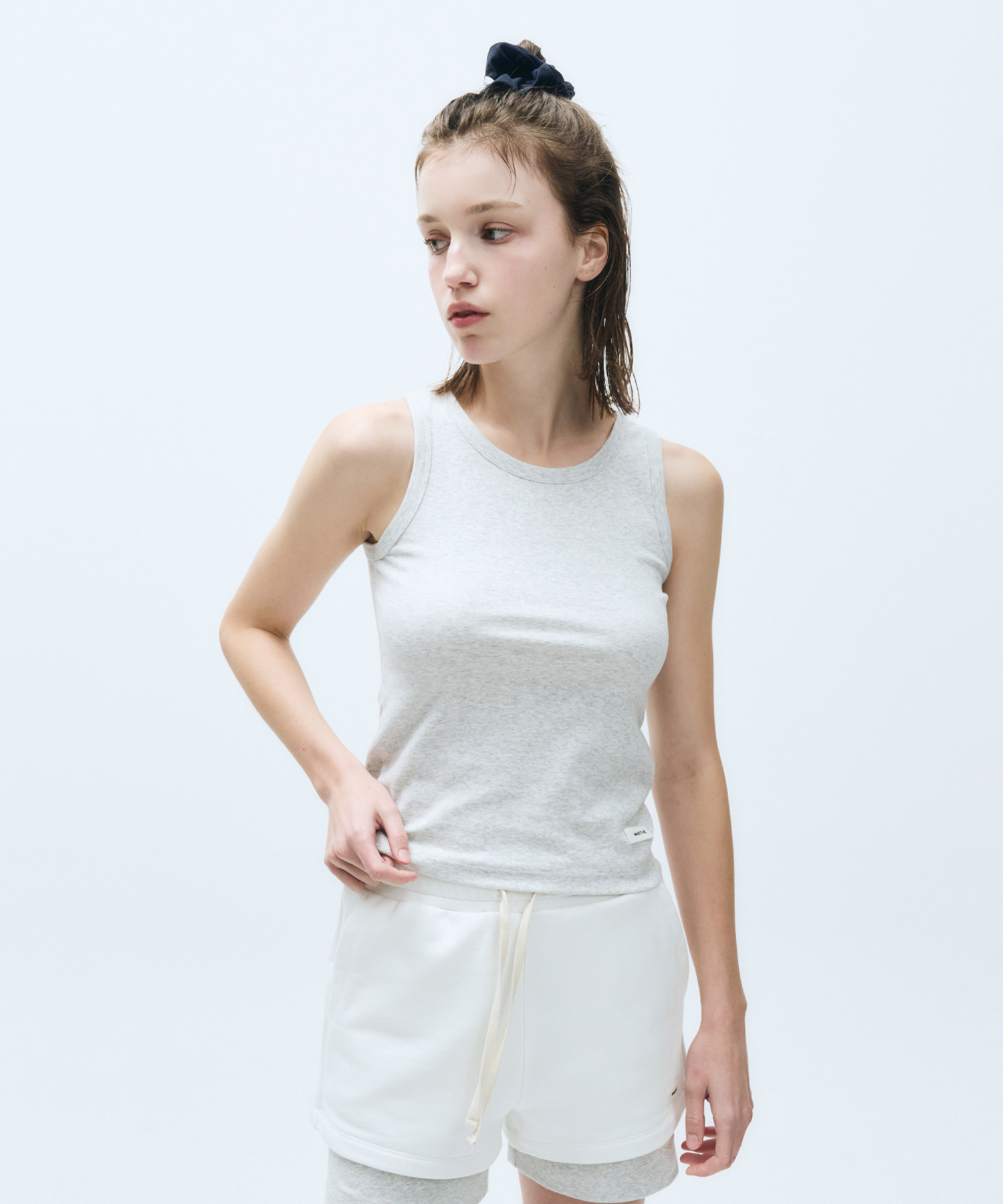W BASIC SLEEVELESS light heather gray - 하고(HAGO)