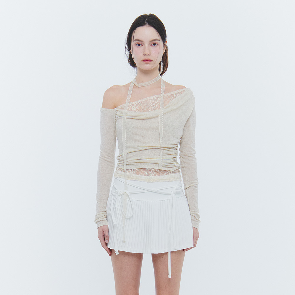 LAURA LACE TOP beige - HAGO(하고)