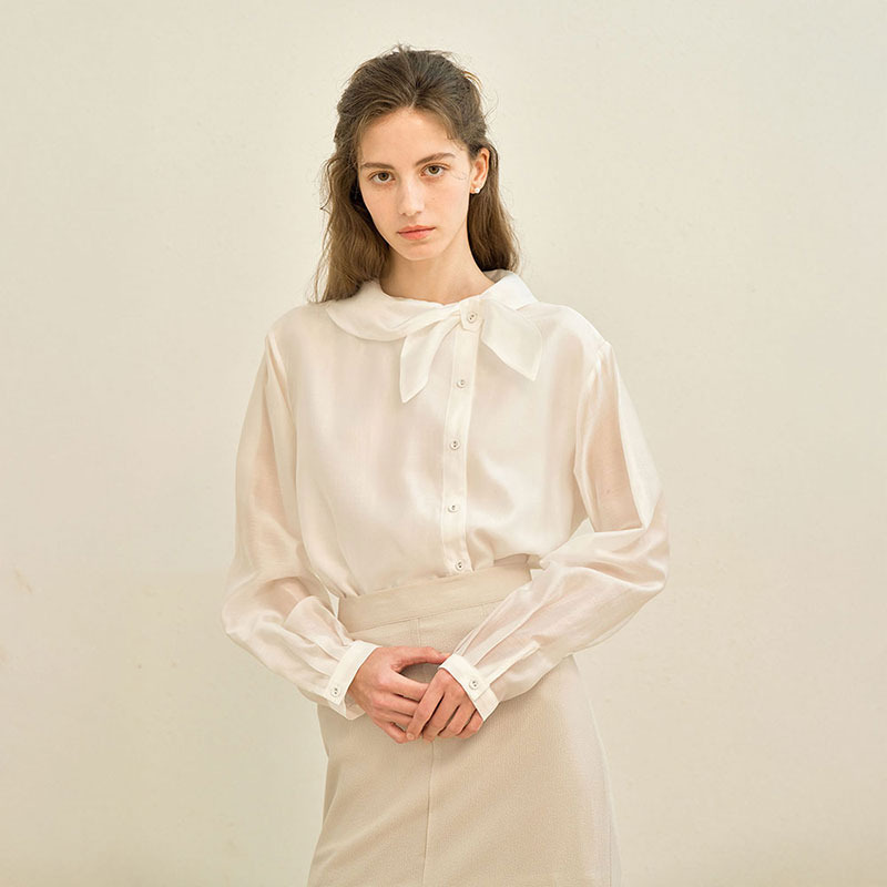 Menja Blouse _ Ivory - 하고(HAGO)