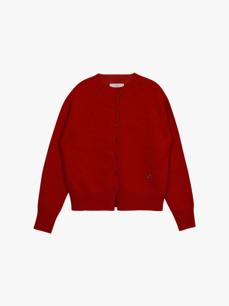 WHOLE GARMENT SUPPLE ROUND CARDIGAN_RED - 하고(HAGO)