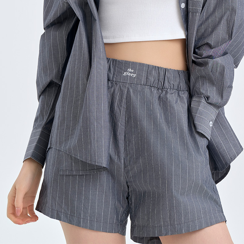 Striped Cotton Pants (GRAY) - 하고(HAGO)