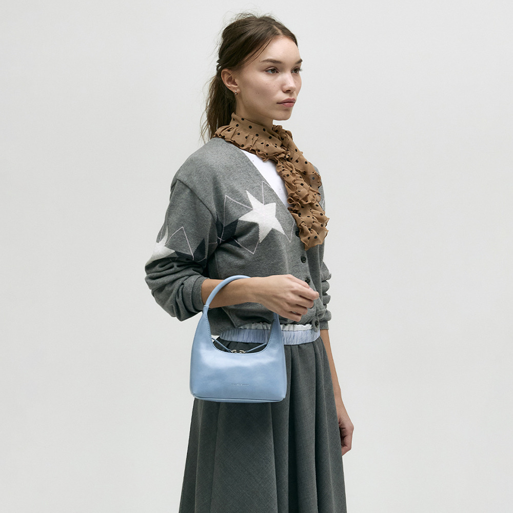 HOBO MINI_pastel blue pull-up crinkle - HAGO(하고)