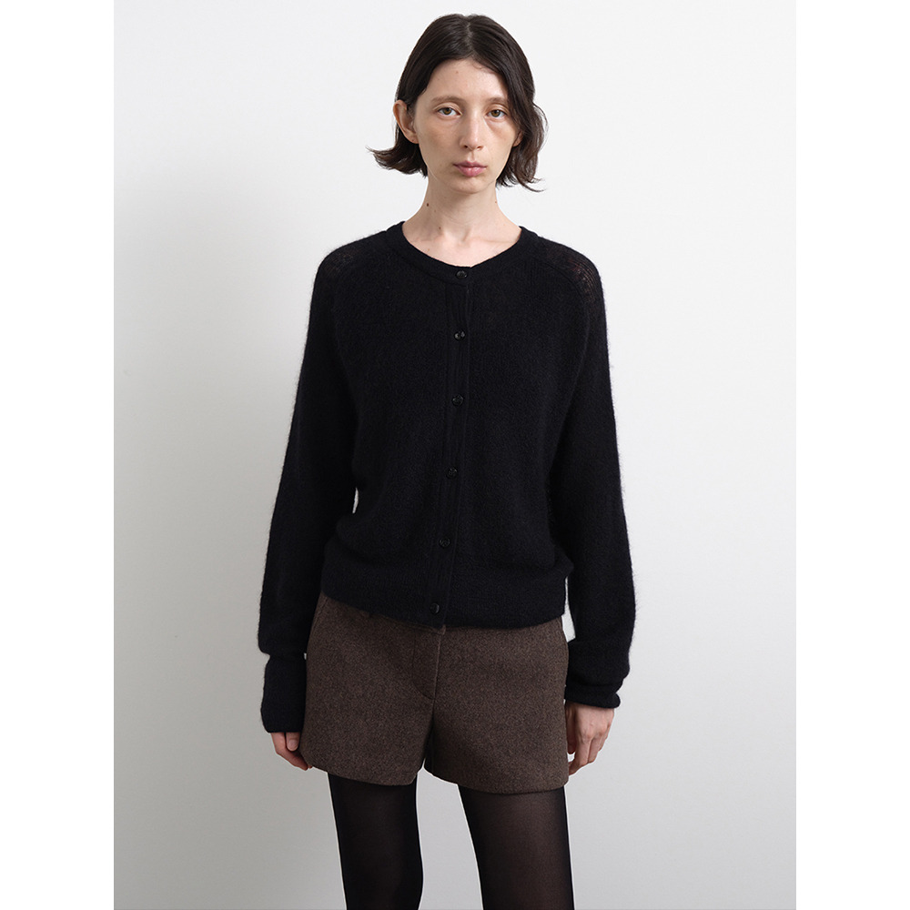[25%쿠폰]ECHELON LOW RISE WOOL SHORT PANTS (MELANGE BROWN) - HAGO(하고)