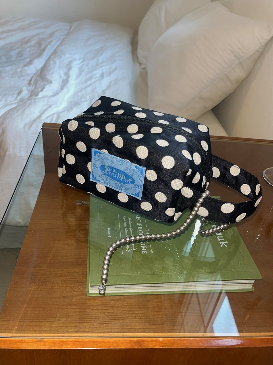 Silky Dot Pouch - Navy - HAGO(하고)