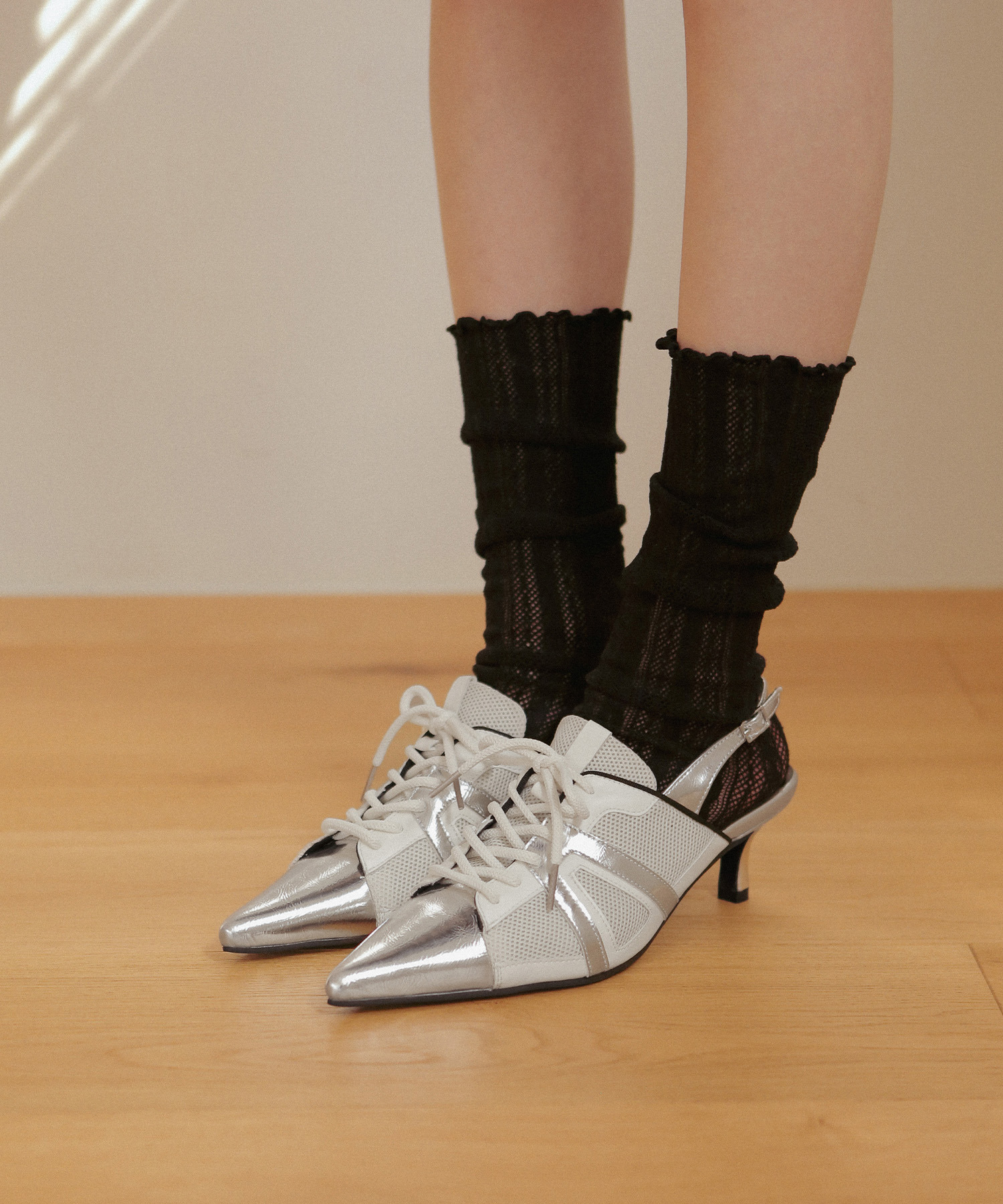 ljh097-7 stiletto two tone slingback _ 2colors - HAGO(하고)