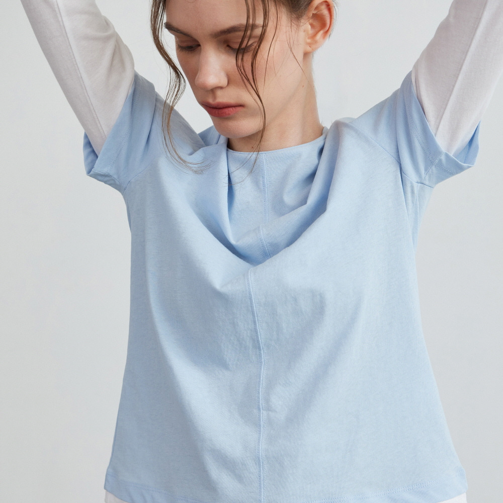 [주말특가]하프 레이어드 긴팔티셔츠 - 3COLOR - HAGO(하고)