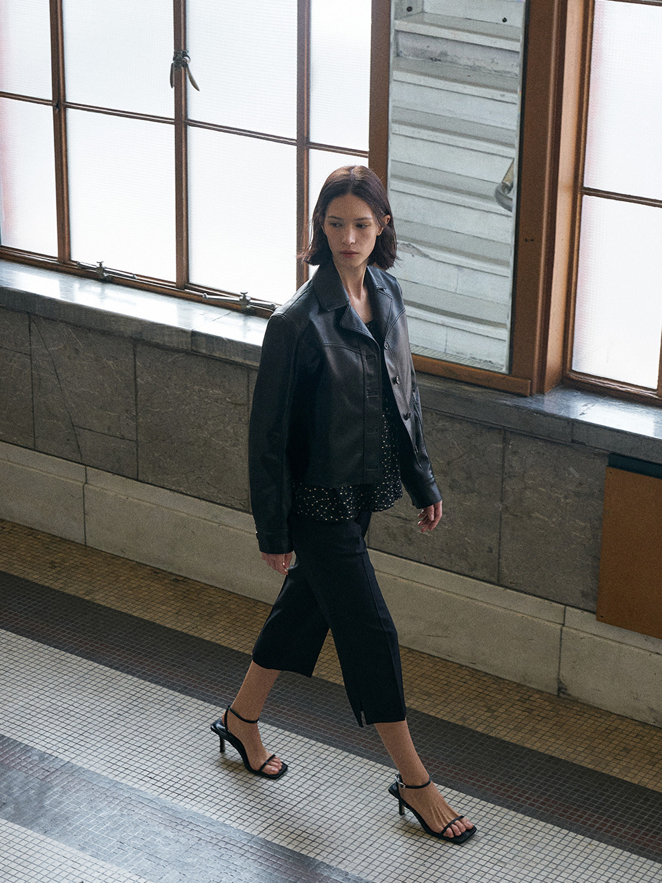 Jess Leather Jacket, black - HAGO(하고)