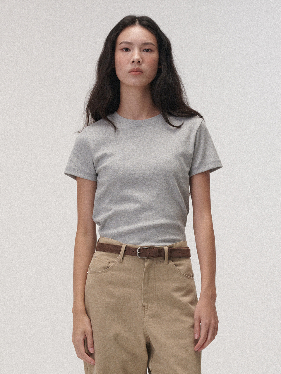 Round half T (Grey) - 하고(HAGO)