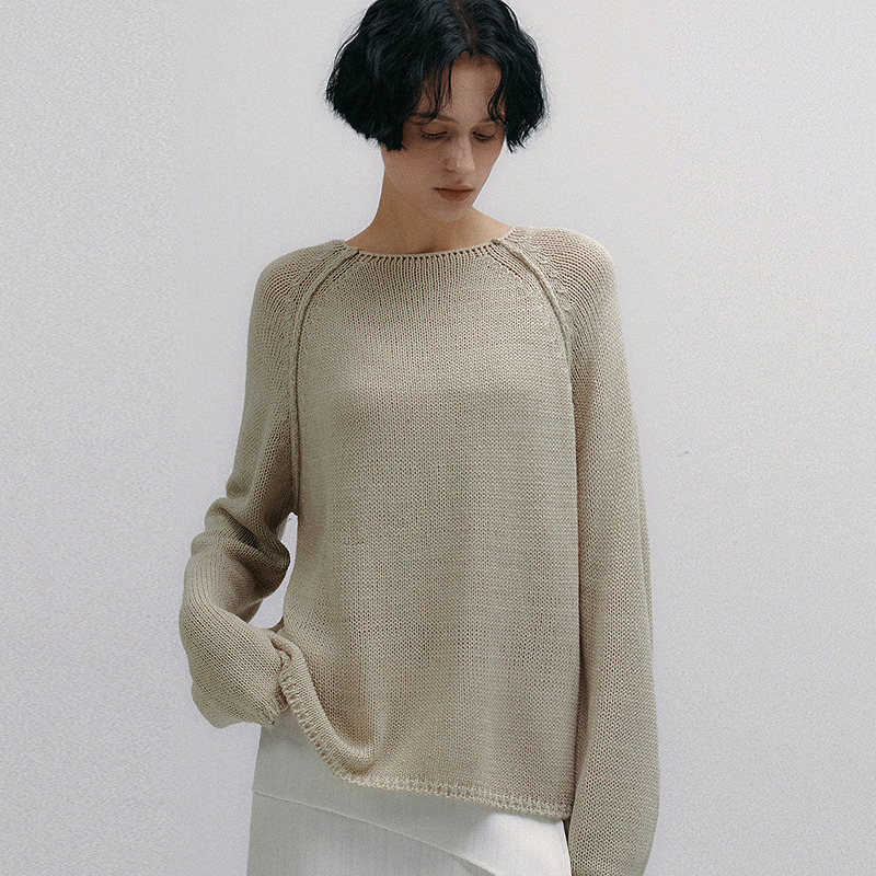 Drop Raglan Over-Fit Knit (Beige) - 하고(HAGO)