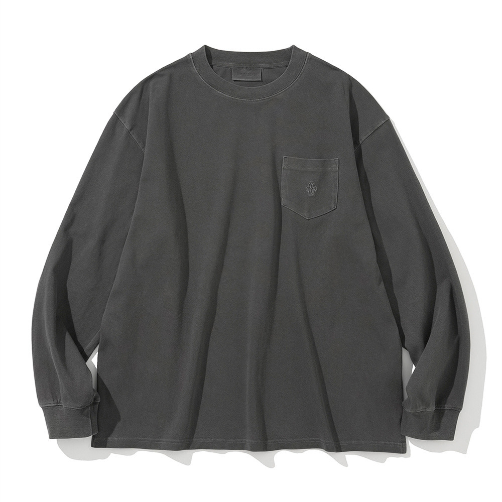 ubc pigment l/s tee charcoal - 하고(HAGO)