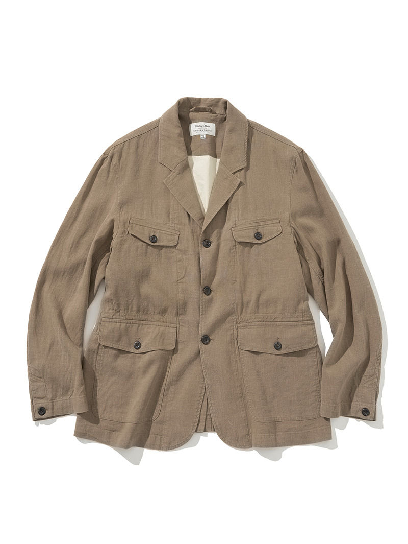 linen sports jacket khakish beige - HAGO(하고)