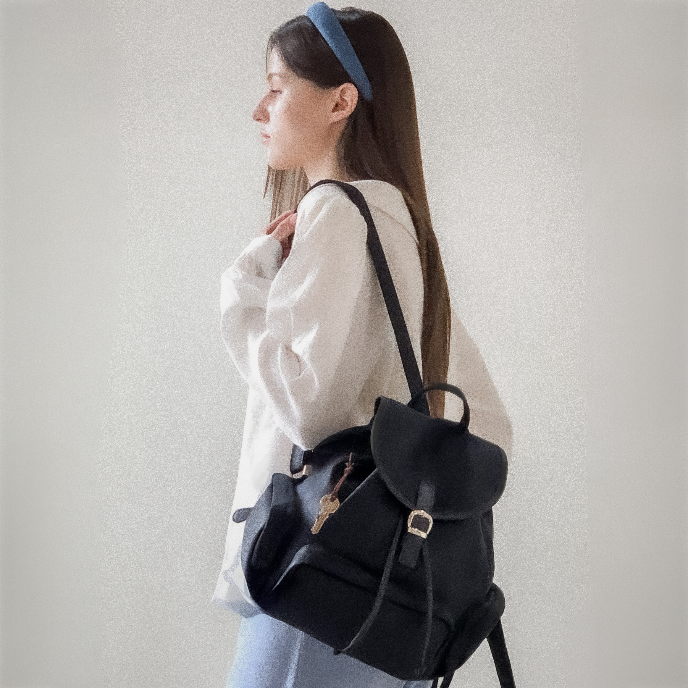 Adeline nylon backpack - 하고(HAGO)