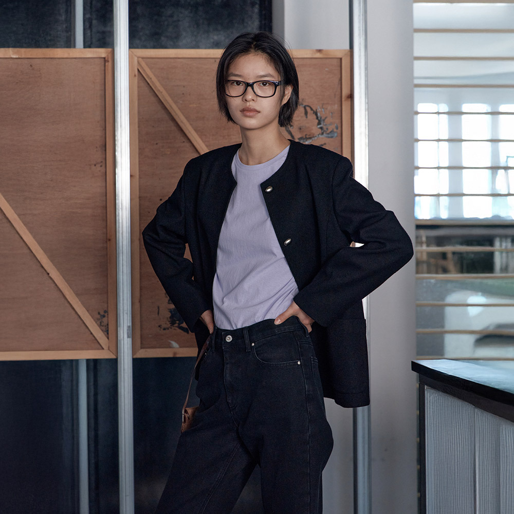 2nd / n.c tweed jacket - black - HAGO(하고)