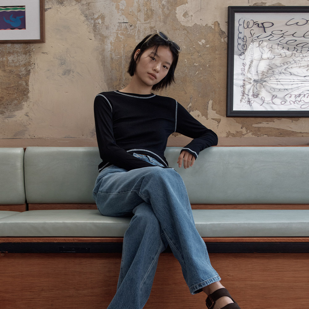 4th / 90s basic t -shirt - black - HAGO(하고)