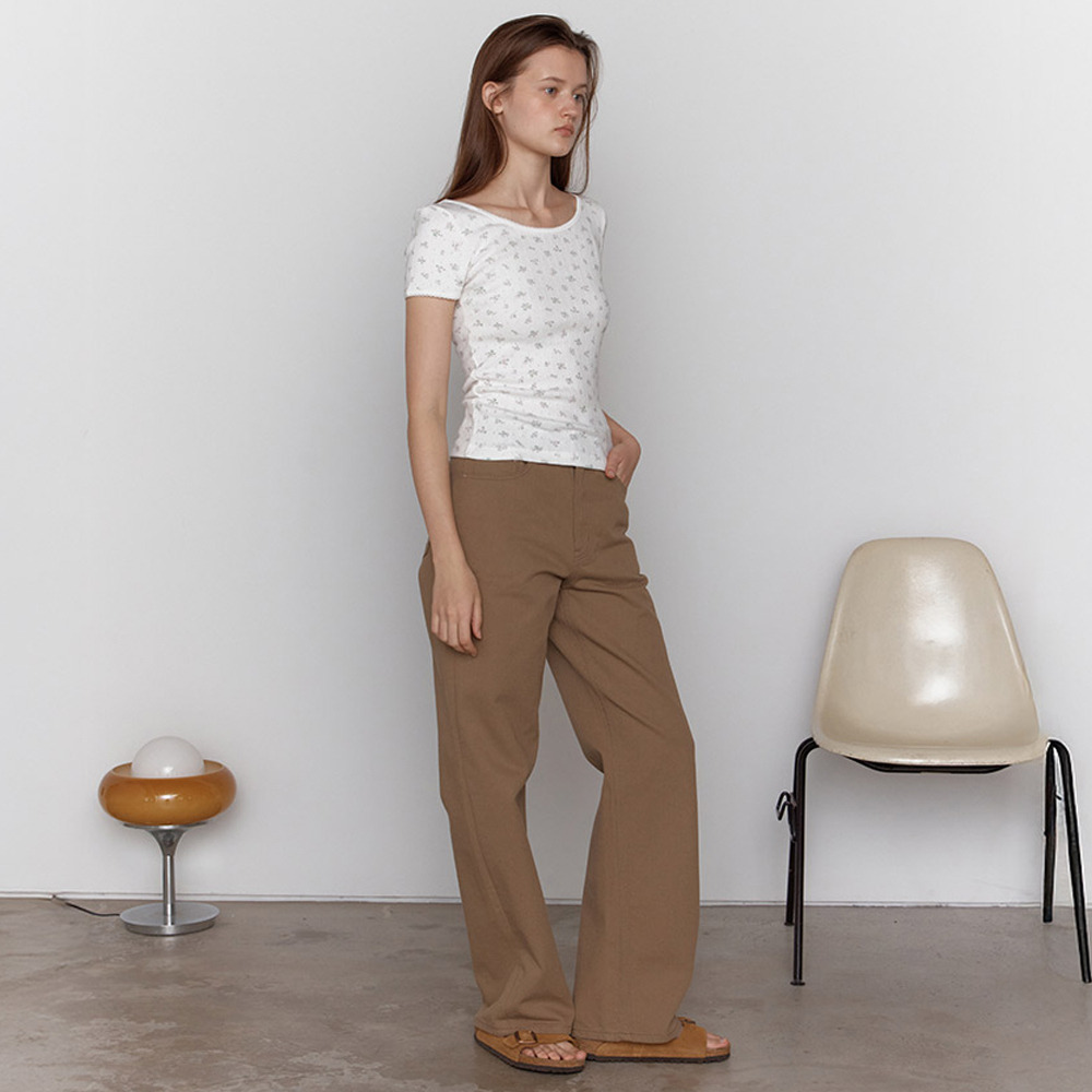 becky cotton pants - mocha - HAGO(하고)