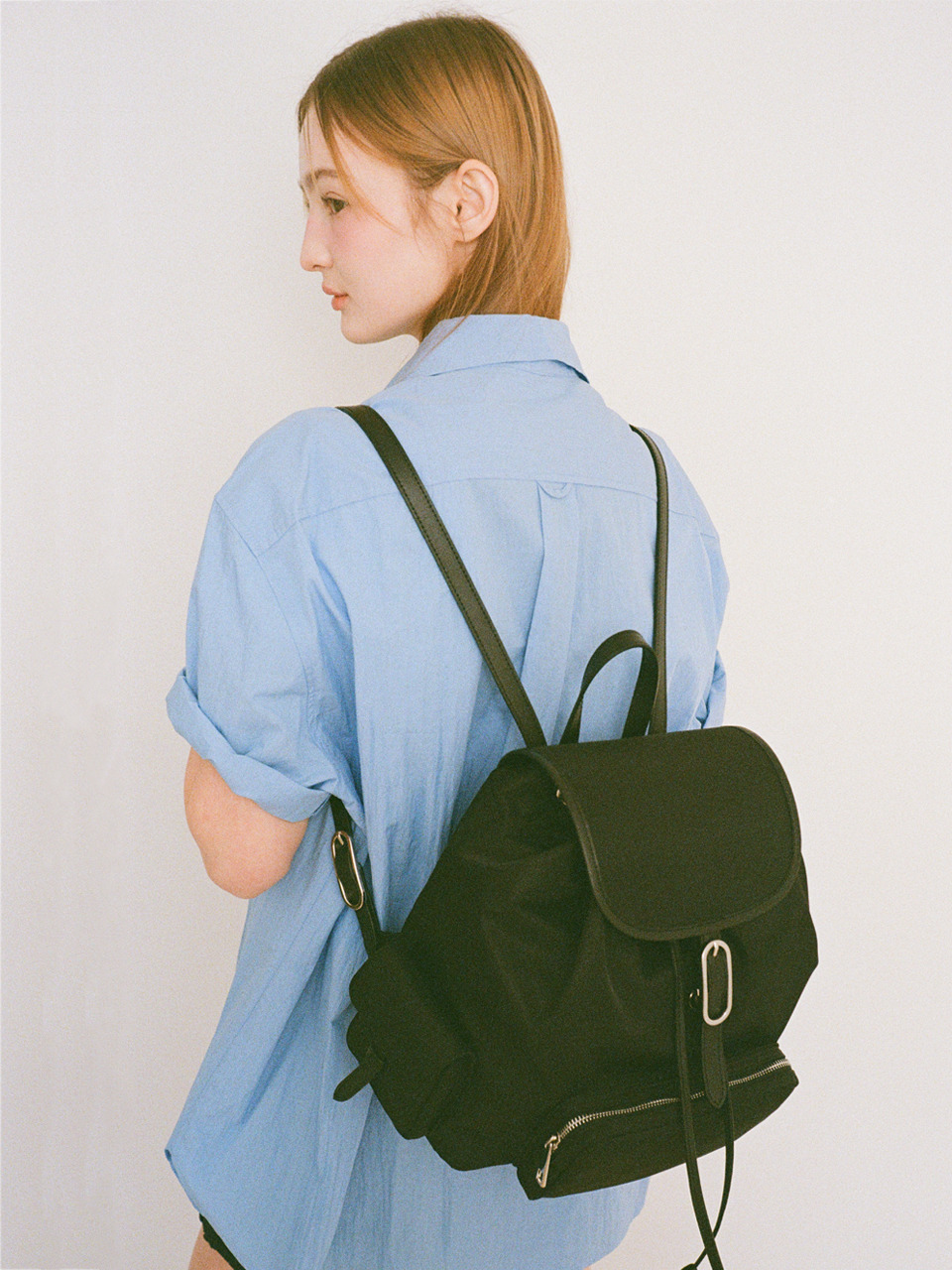 90S NYLON BACKPACK (BLACK) - 하고(HAGO)