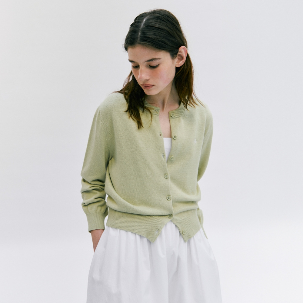 basic cotton cardigan - mint - 하고(HAGO)