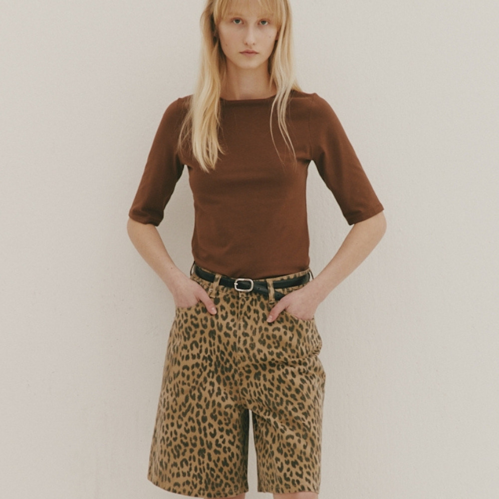 Leopard Shorts - Beige - HAGO(하고)