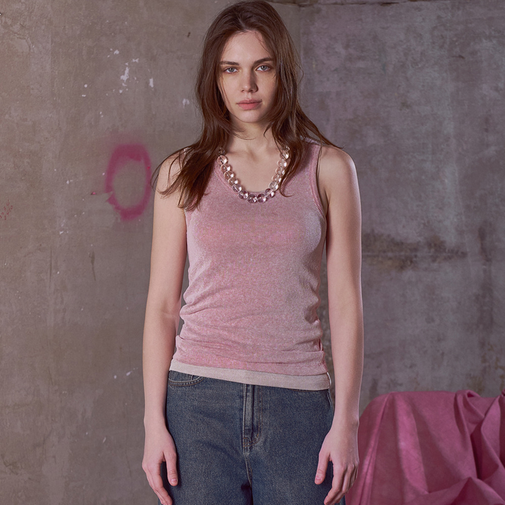 RIB SLEEVELESS TOP (2color) - HAGO(하고)