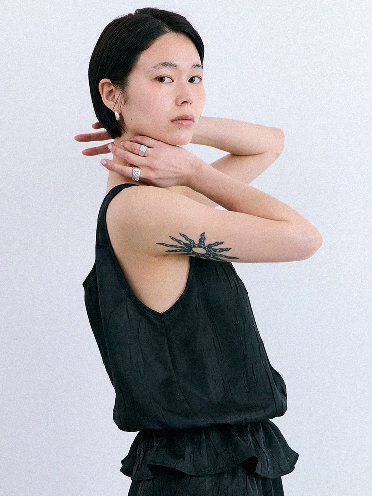 wrinkle bustie [black] - HAGO(하고)