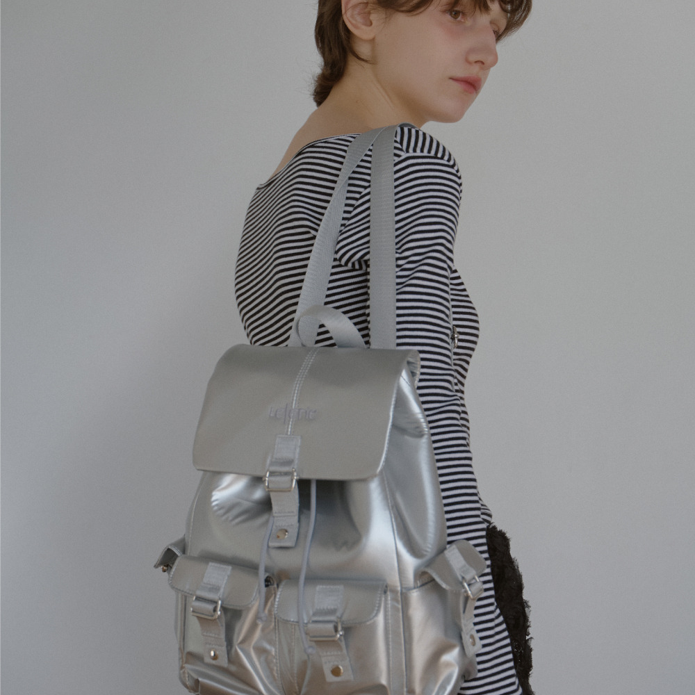 LETERIE POCKET BACKPACK_SILVER - HAGO(하고)