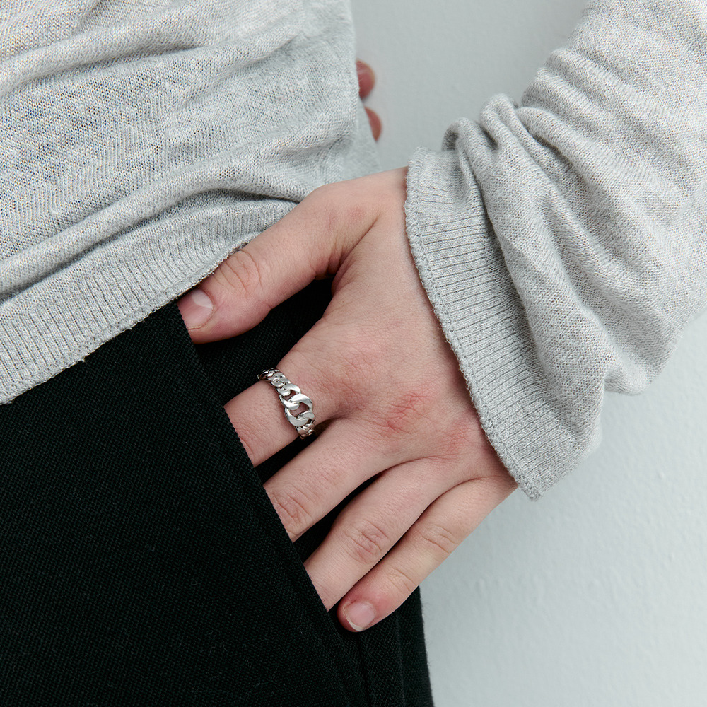 Matte Crescendo Chain Ring_VH2533RI072M - 하고(HAGO)