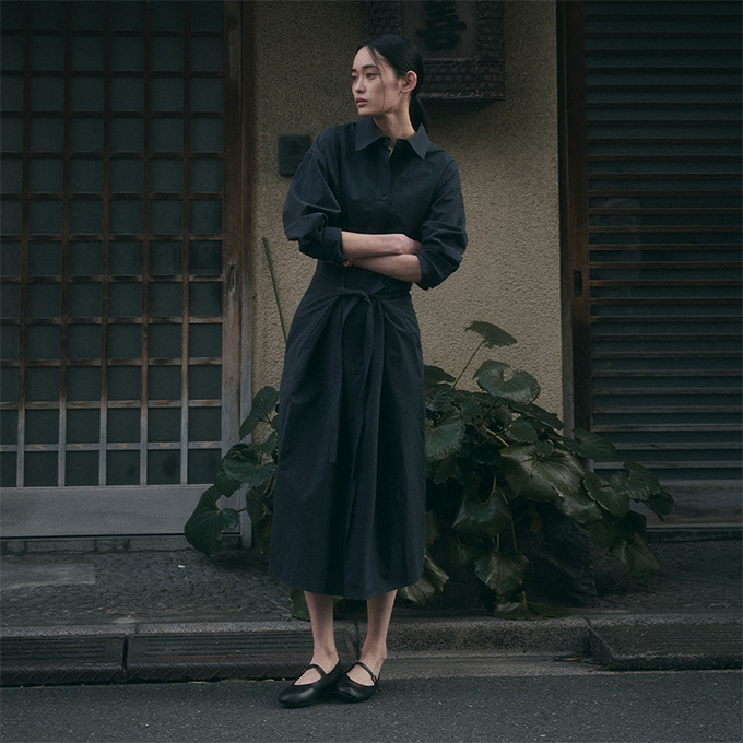 BRANDON STRAP LONG DRESS_DARK NAVY - HAGO(하고)