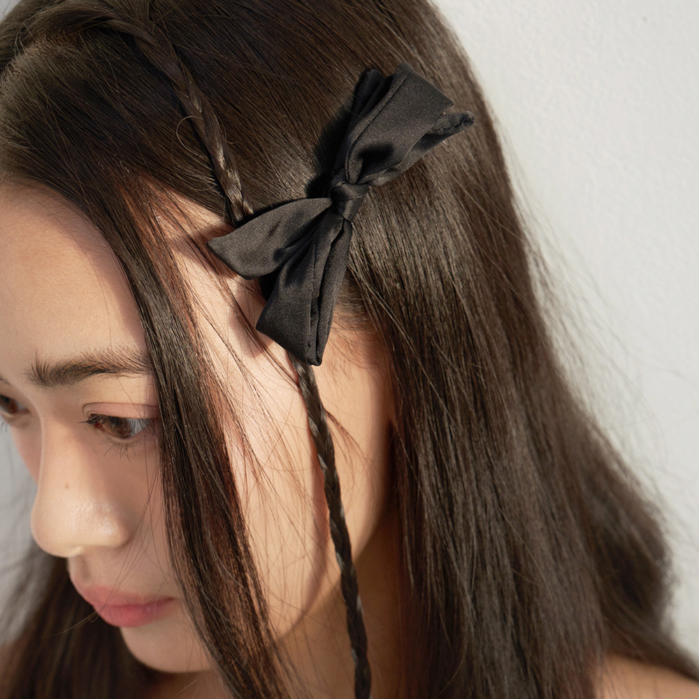 emma ribbon hair pin (2colors) - HAGO(하고)