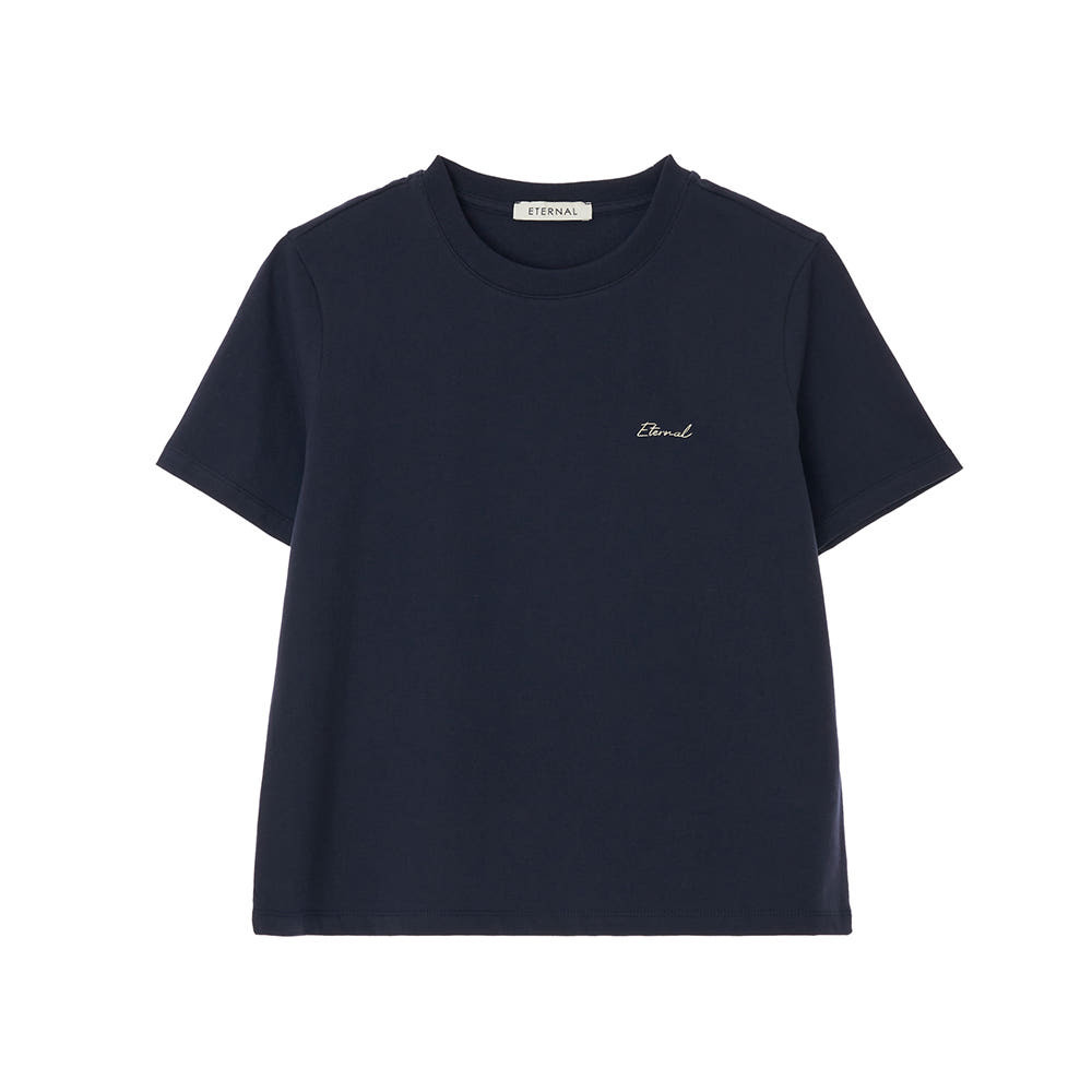 Essential Round Tee _ Navy - HAGO(하고)